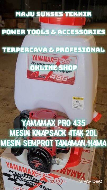 YAMAMAX PRO 435 Mesin Knapsack Power Sprayer 4 TAK Ukuran 20 Liter Mesin Semprot 435 4Tak ...