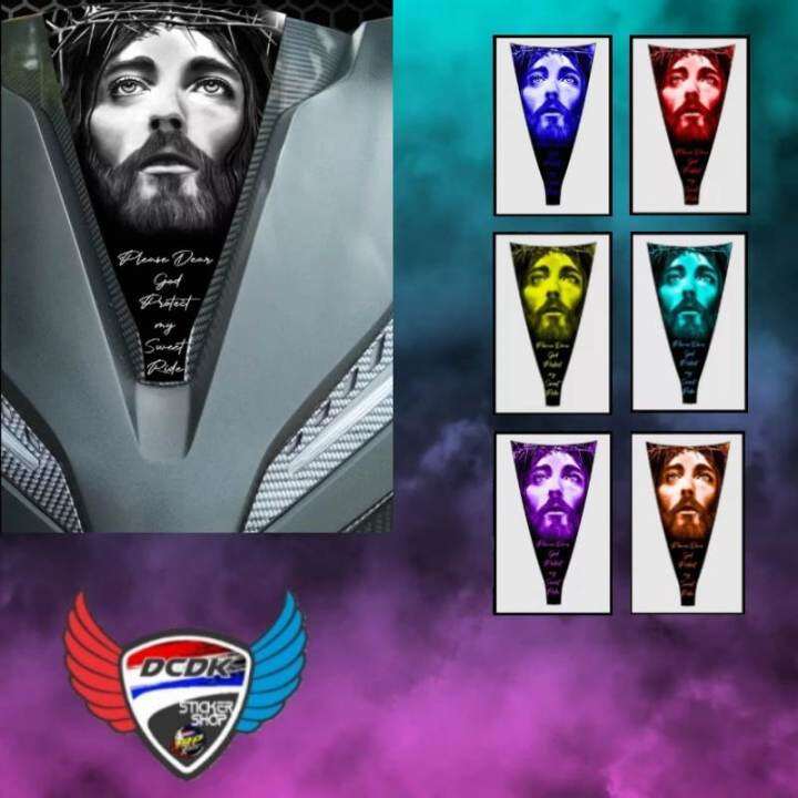 honda click v2 front panel sticker jesus printed laminated | Lazada PH