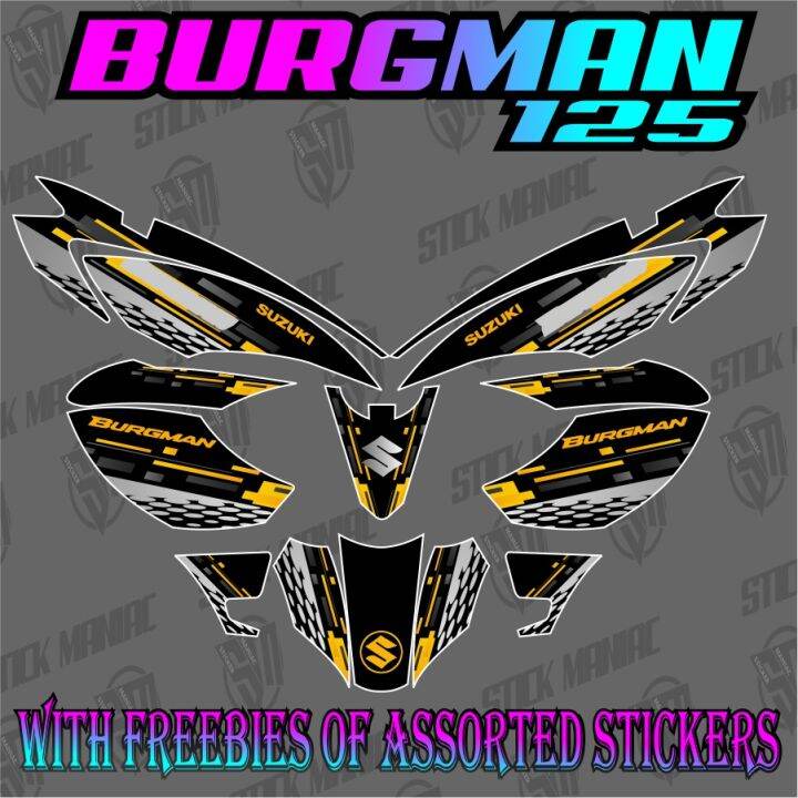 Suzuki Burgman 125 decals sticker, Laminated | Lazada PH