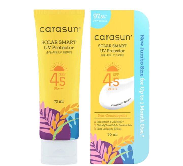 Sunscreen Carasun Solar Smart UV Protector Spf 45 PA++++ / Carasun Sunscreen/Carasun 70ml ...
