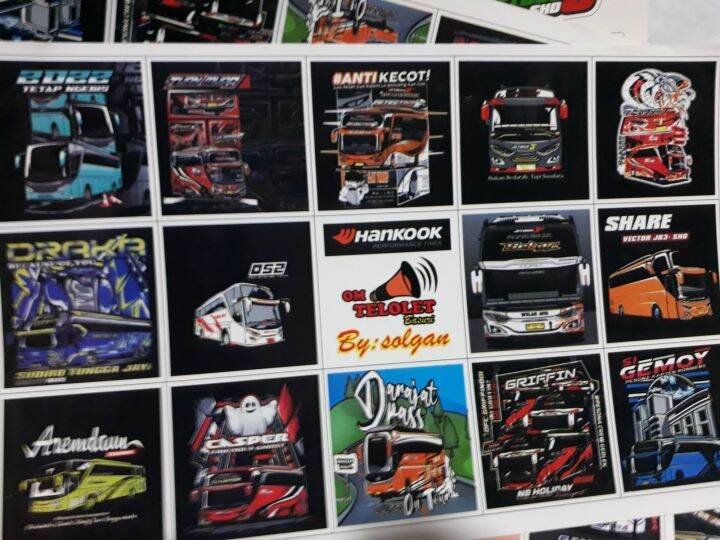 1lembar stiker tempelan bus telolet | Lazada Indonesia