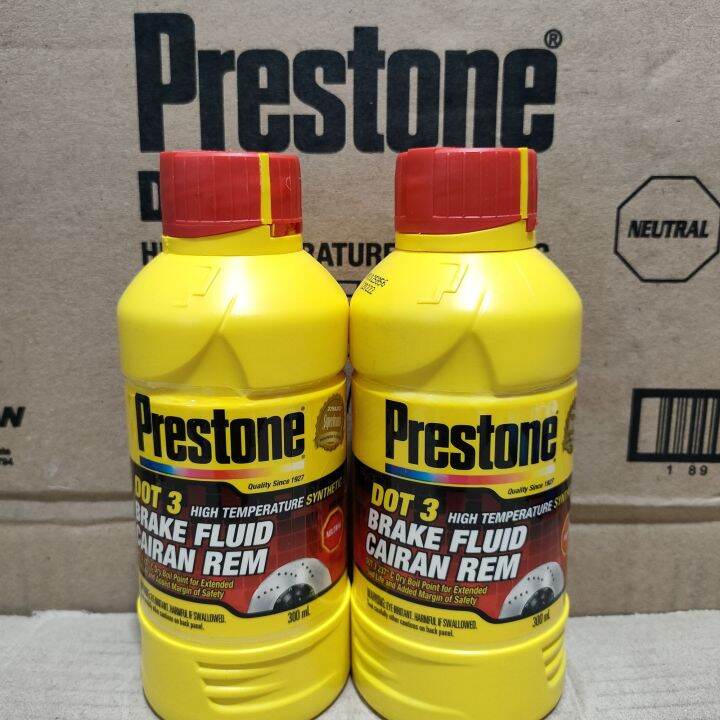 Minyak Rem PRESTONE 300ml Dot 3 Warna Merah Brake Fluid Oli Rem Minyak ...