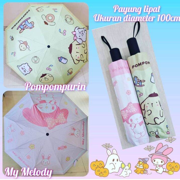Payung Lipat Sanrio Hello Kitty Pompompurin Lazada Indonesia