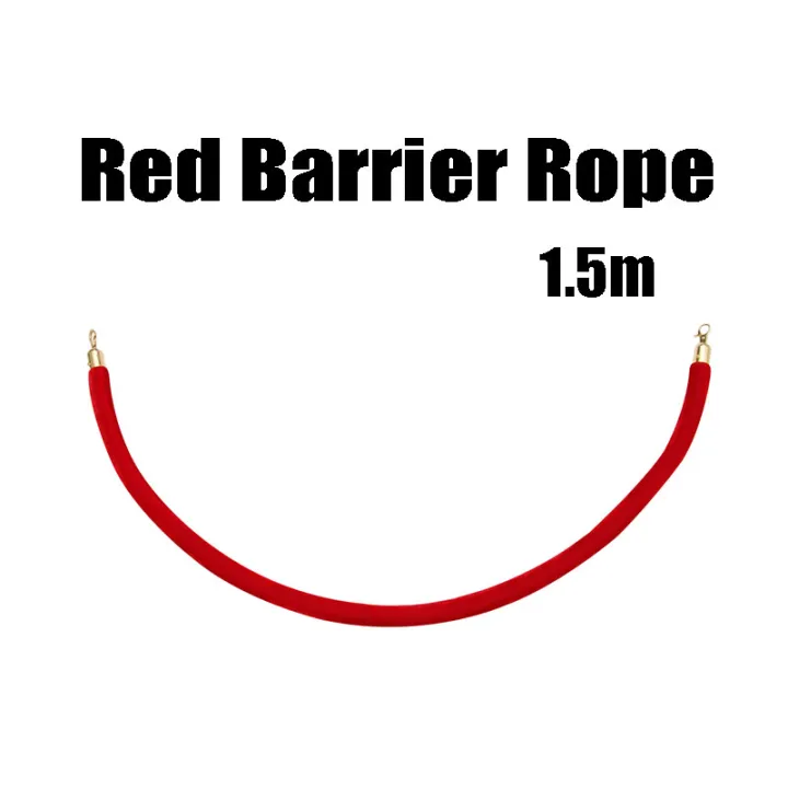 1.5M Red Barrier Rope Queue Barrier Posts Rope Divider Crowd Control ...