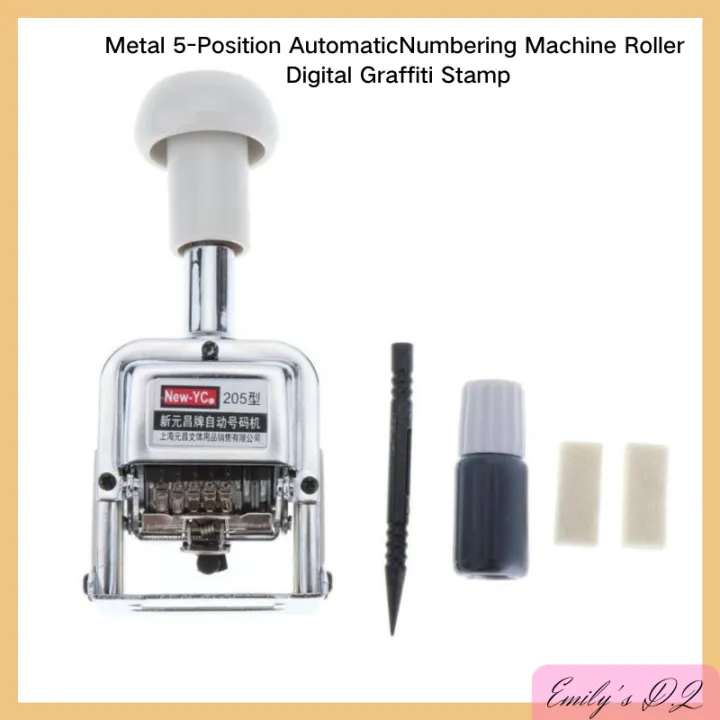 Metal 5-Position Automatic Numbering Machine Roller Digital Graffiti ...