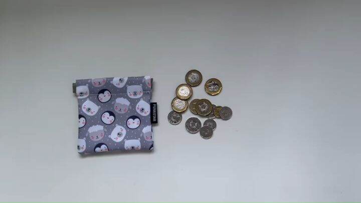 PUNKSTAR 11cm X 11cm Squeeze Pinch Pouch Coin Purse Holder Credit Card ...