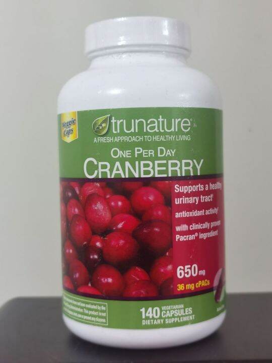 TruNature Cranberry 650mg 140 capsule UTI urinary tract health ...