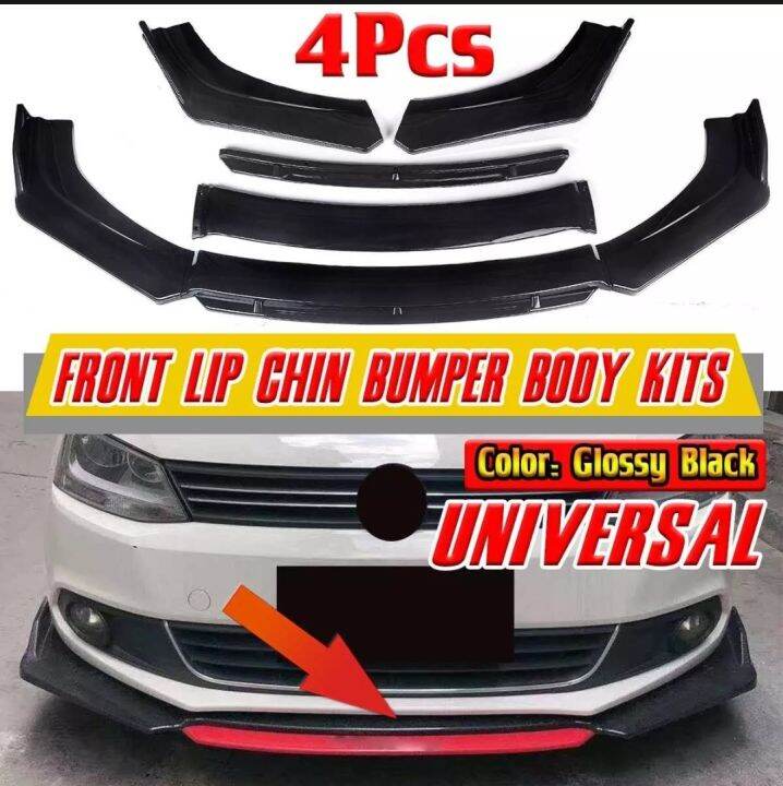 winglet depan bumper mobil universal Splitter lip spoiler | Lazada ...