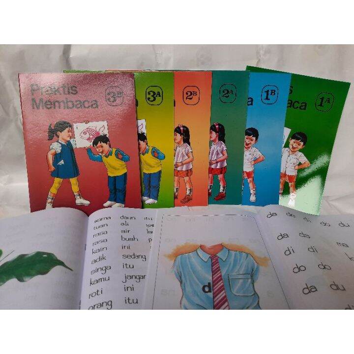 Praktis Membaca 1a 1b 2a 2b 3a 3b Mandira Belajar Mengeja Anak PAUD TK ...