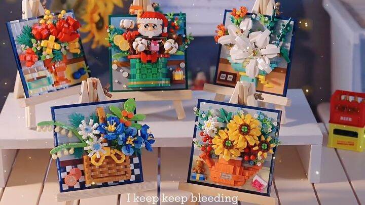 legos Flower Bouquet Tulips/Rose/Sunflower Micro Building Block ...