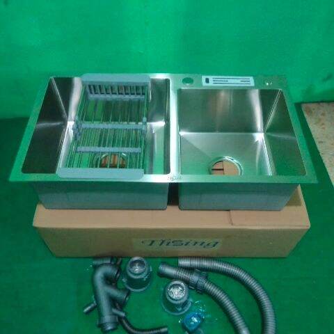 KITCHEN SINK THSINK 8245 STAINLESS SUS 304-DOUBLE BOWL | Lazada Indonesia
