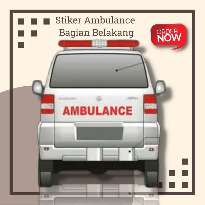 Stiker Mobil Ambulance Bagian Belakang Apv grandmax luxio | Lazada ...