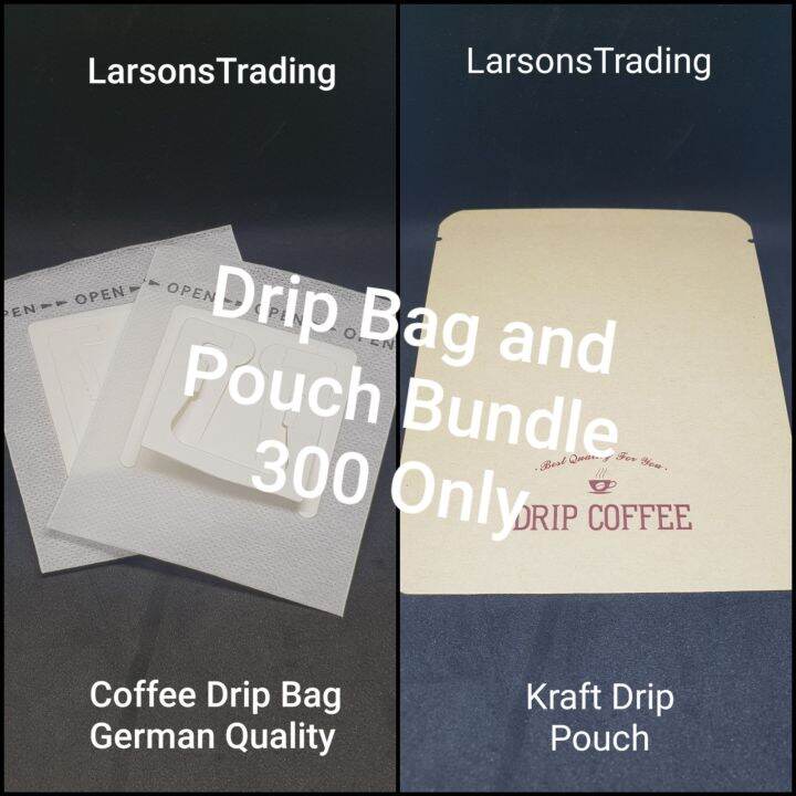 Coffee Drip Bag and Drip Pouch Bundle (50 pcs Each)GERMAN QUALITY ...