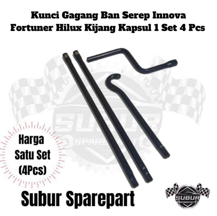 Kunci Gagang Ban Serep Innova Fortuner Hilux Kijang Kapsul 1 Set 4 Pcs ...