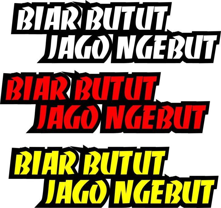 CUTING SETICKER TULISAN BIAR BUTUT JAGO NGEBUT | Lazada Indonesia