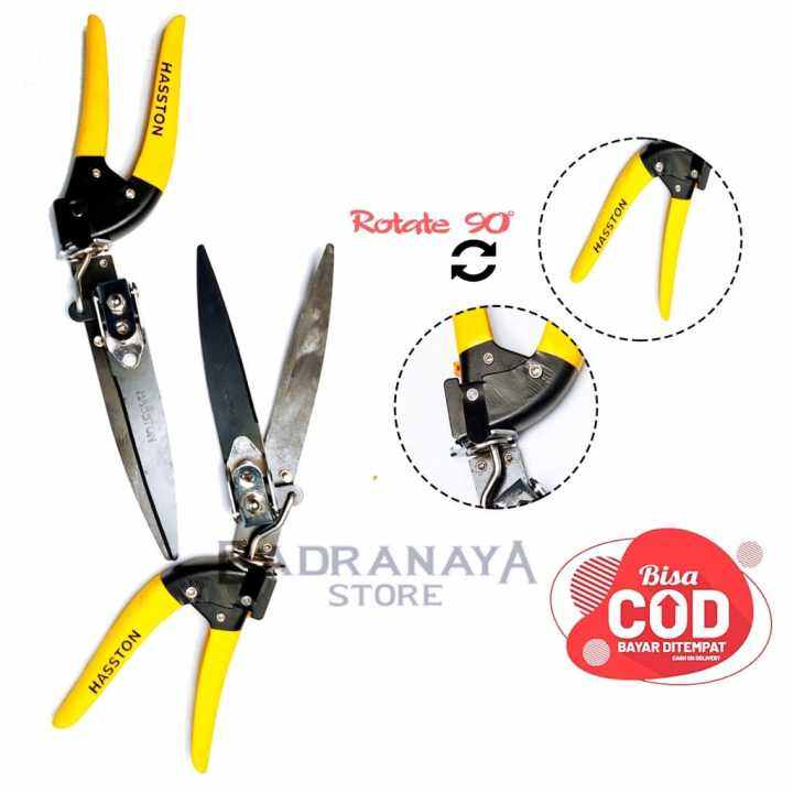 Gunting Rumput Dahan Ranting Hasston 3 Posisi Hasston Gunting Gagang Besi Alat Taman Dan ...