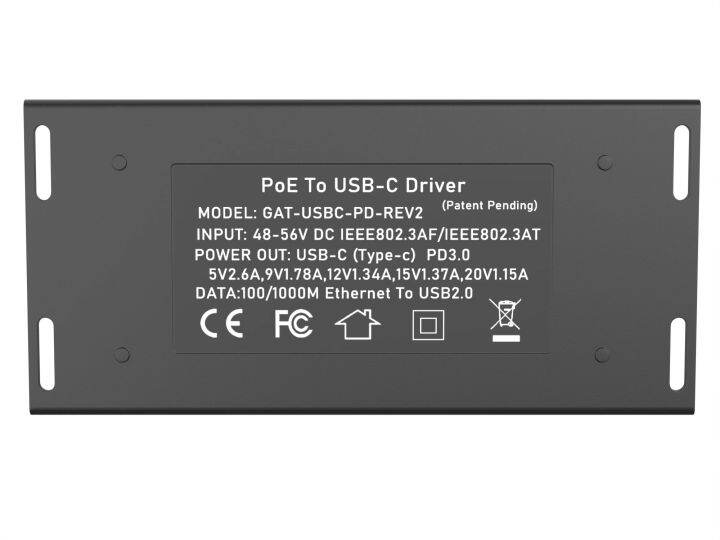 Type-c Charger POE to USBC Driver PoE+ (802.3at) to USB-C Power + Data ...
