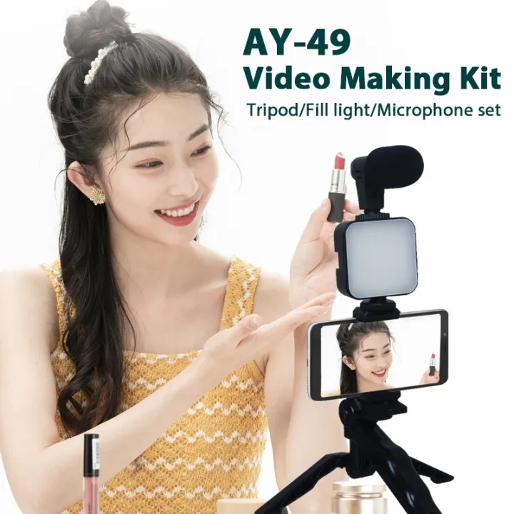 AY-49 Video Making Tripod Fill Light Kit For Live Broadcast | Lazada PH