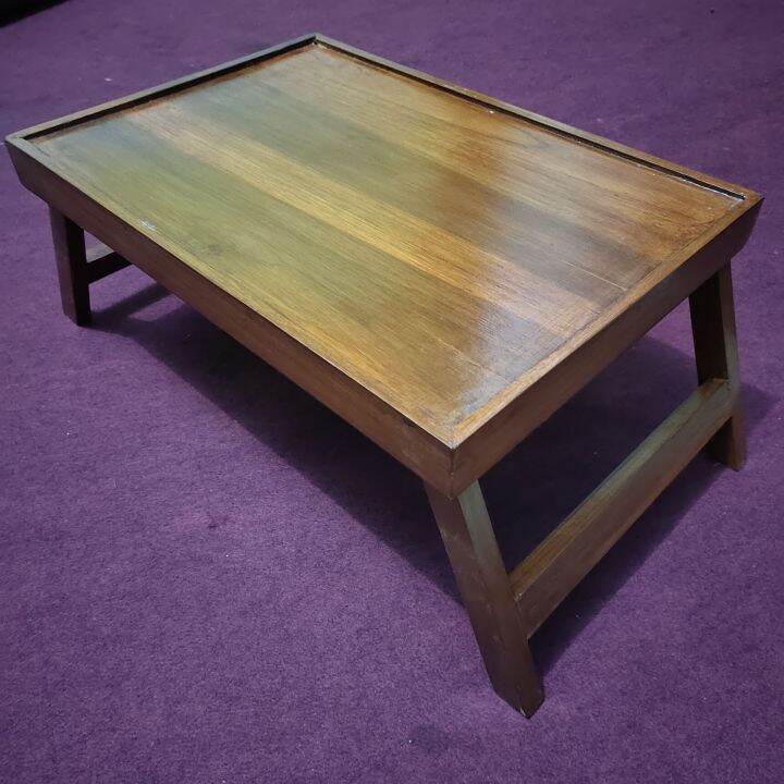 Meja Belajar Kayu | Meja Lipat Kayu Jati 50 x 40 x 25 | Meja camping ...