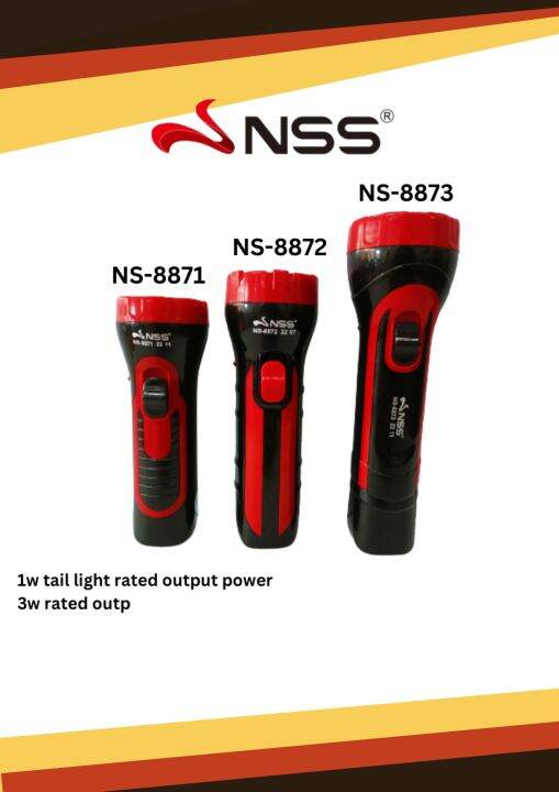 NSS LED RECHARGEABLE FLASHLIGHT ns-8871/ns-8872/ns-8873 | Lazada PH