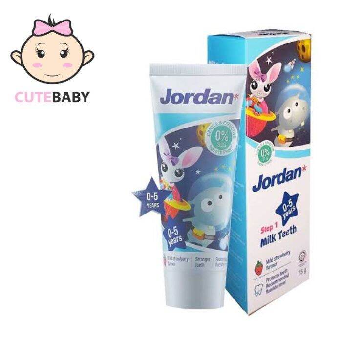 Jordan Toothpaste Step 1 Pasta Gigi (0 - 5 Tahun) 75 Gr - Strawberry ...