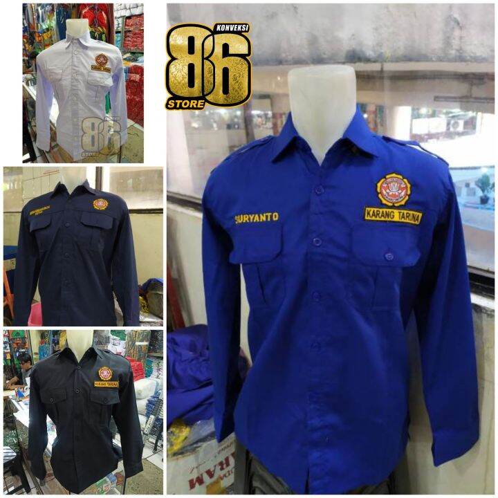 kemeja seragam karang taruna lengan panjang | Lazada Indonesia