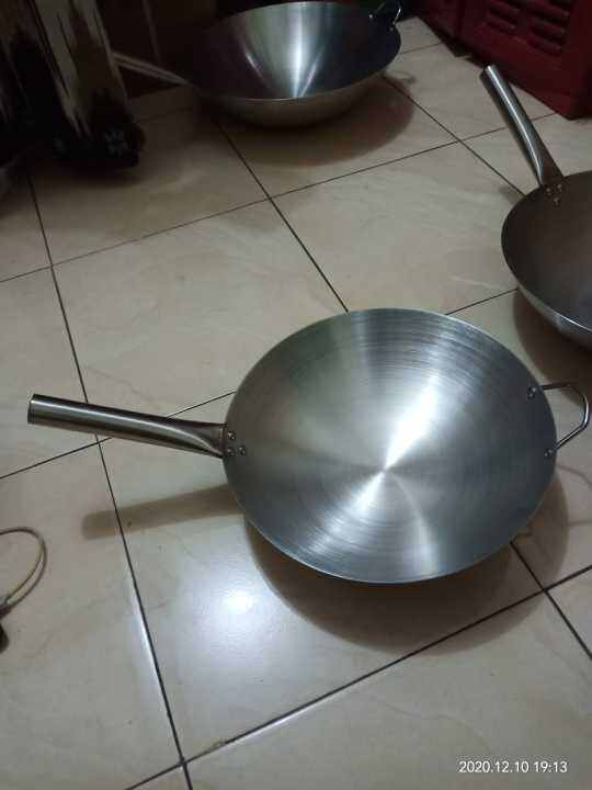 kuali wajan gagang stainless steel ukuran 43cm | Lazada Indonesia