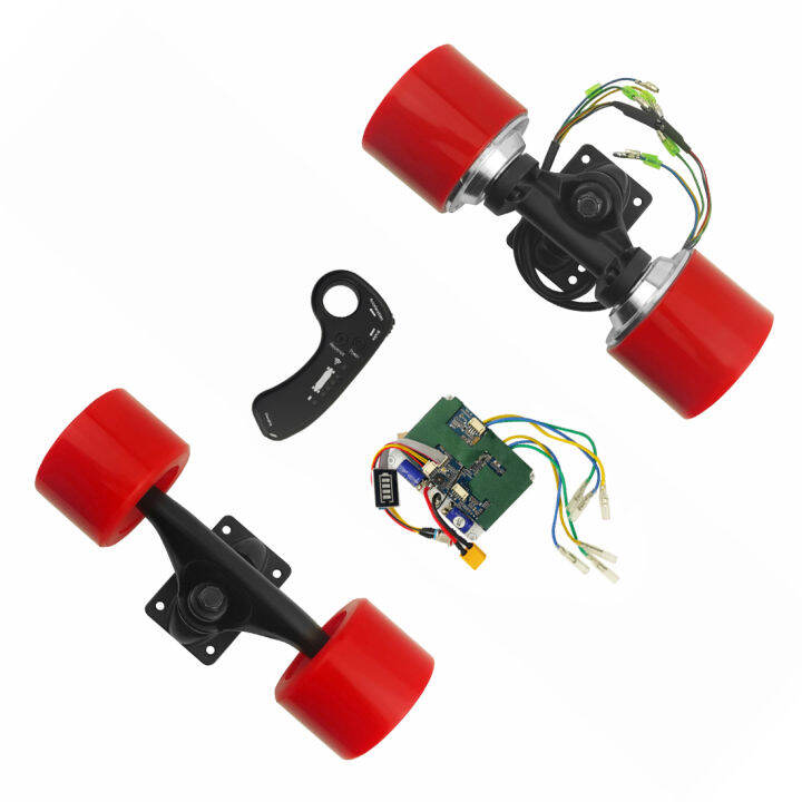 DIY 74x55mm Child E-board 4-wheel Skateboard Dual Drive Brushless Hub ...