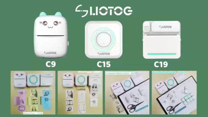 Portable Thermal Printer With Bluetooth Mini Cat Label Print Photo For ...