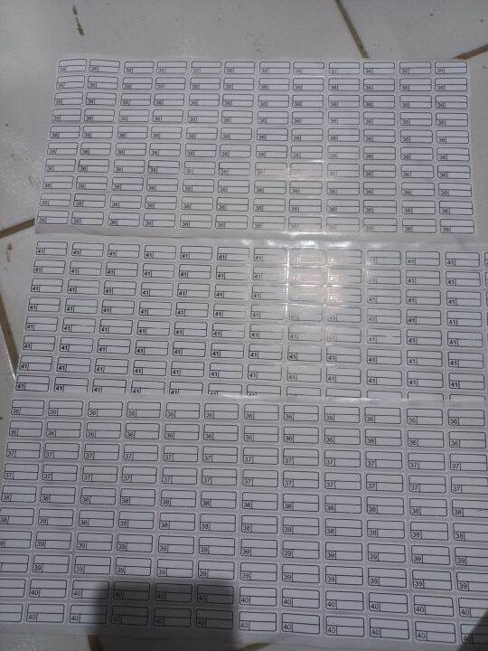 blukutuk store / label sepatu dan sandal / label nomor sendal sepatu ...