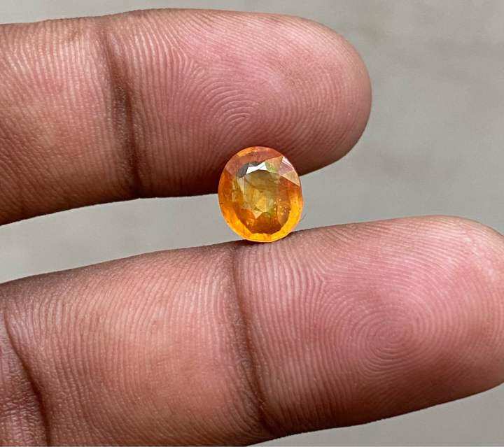 Natural Yellow Sapphire corundum Batu Yellow Safir Africa HQ Dim 9 ...