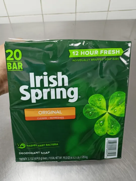 IRISH SPRING Original Bar Soap 20x3.75oz/104.8g | Lazada PH
