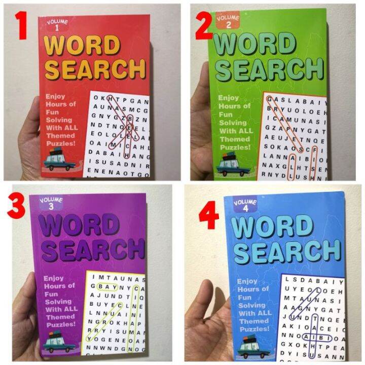 4 volumes Word Search or Word Hunt Book (84 themed Puzzles) | Lazada PH
