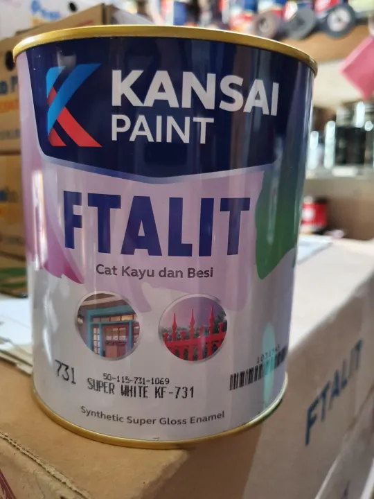 CAT FTALIT KAYU & BESI SUPER WHITE KF -731 1kg cat kayu cat besi ftalit ...