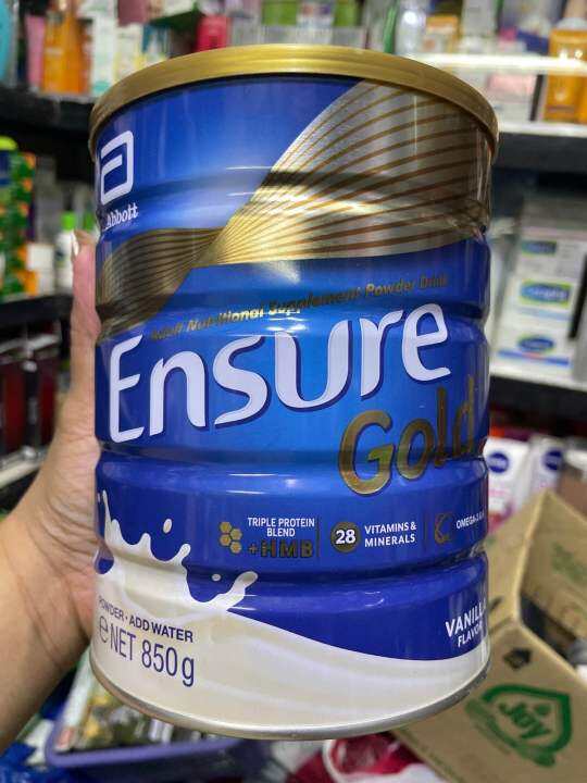 ORIGINAL! Ensure Gold Adult HMB Nutritional Supplement Powder Drink VANILLA flavor 850g April ...