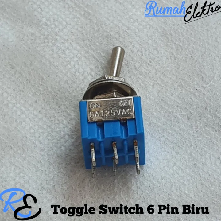 Saklar Toggel Toggle Switch Mini 6 Pin Biru | Lazada Indonesia