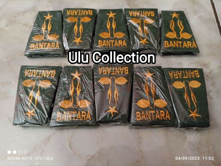 10 Pasang Bantara Laksana TKU Bordir Tanda Pangkat Pramuka Penegak ...