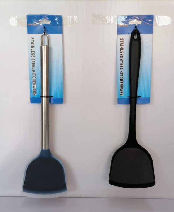 Silicon Turner with handle stainless Steel | Lazada