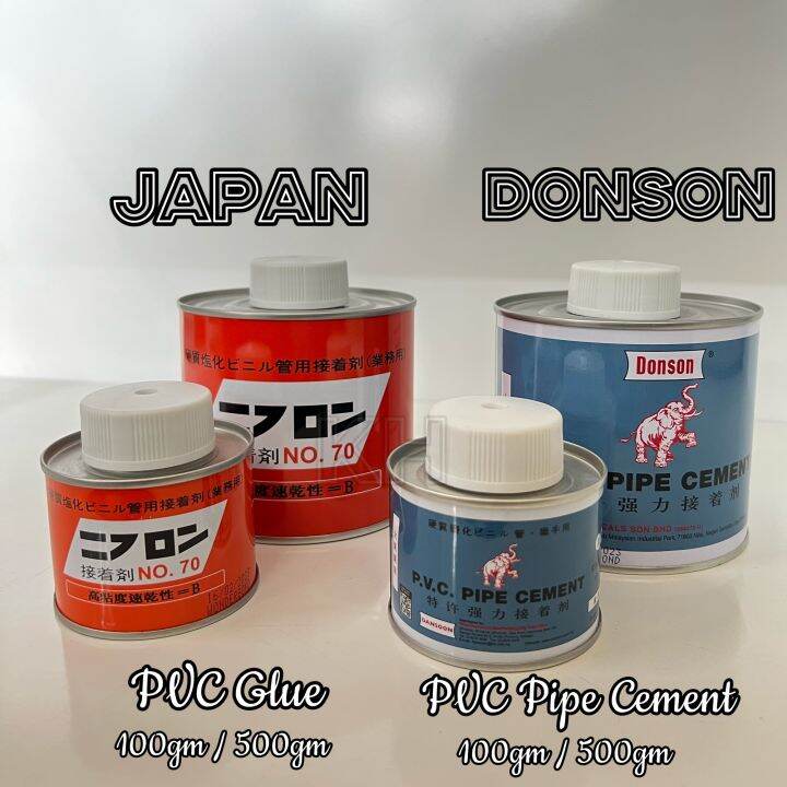 100G / 500G No.70 Japan Donson PVC Pipe Glue Solvent Gum Water Piping ...