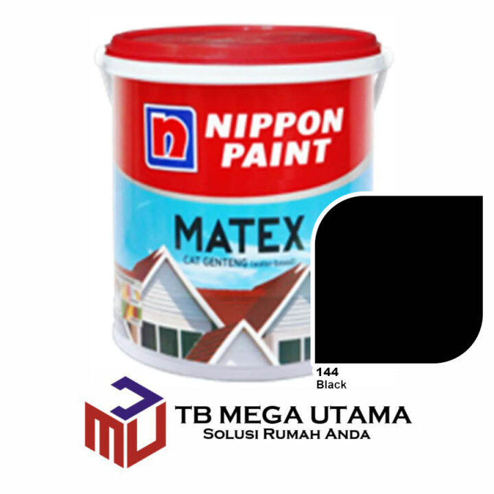 Nippon Matex Genteng 144 Black 15 Liter | Cat Atap Eksterior | Lazada Indonesia