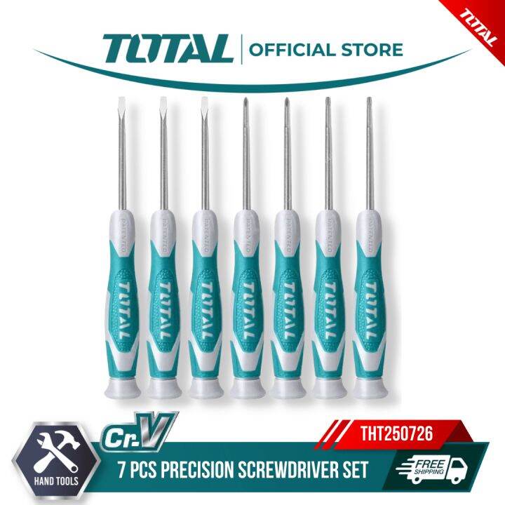 Total Precision Screwdriver Set (7 Pcs) THT250726 | Lazada