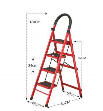 Household Steel Ladder Safe Step Ladder Household Aluminum Folding Non ...
