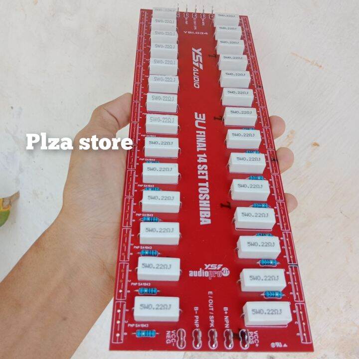 Pcb tr final toshiba 14 set 3U lengkap komponen Pcb transistor final 3U ...