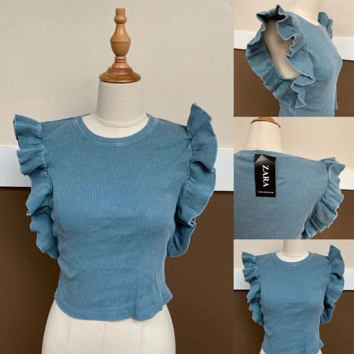 Zara ruffled top (authentic) | Lazada PH