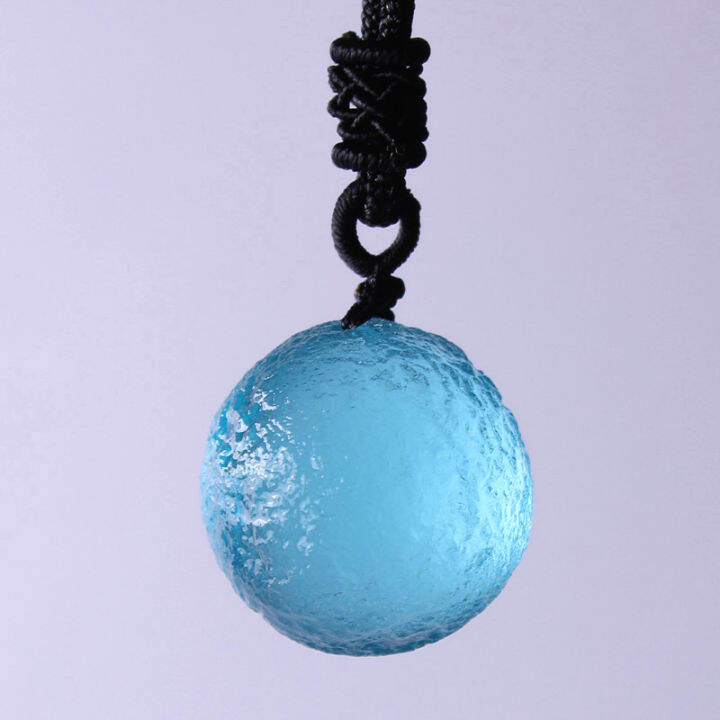Natural Russian Blue Meteorite Pendant Energy Raw Stone round Bead ...