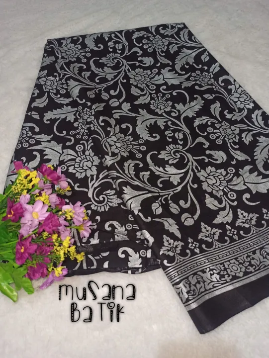 kain batik Prada Bakung silver bahan seragam batik Prada Bali murah ...