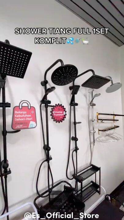 ES Shower 1 Set Paket Lengkap Wall Mounted Hand Shower Dengan Tiang ...