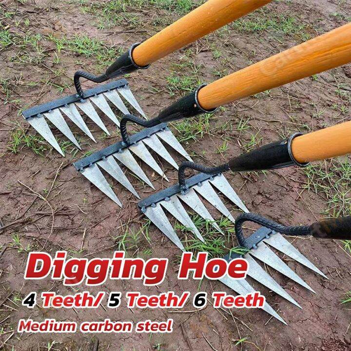 Durable Steel Hardened Handheld Weeding Tool Shovel Rake and Digging ...