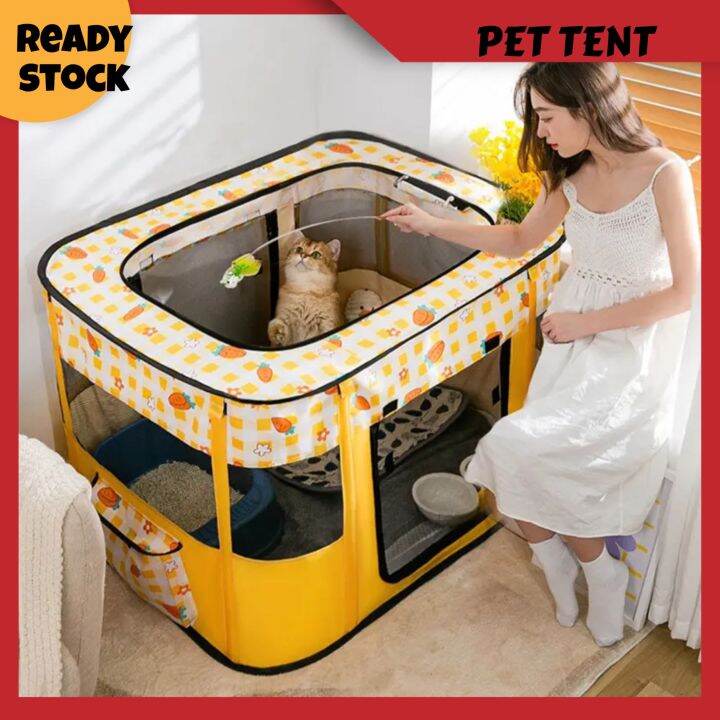 Portable Outdoor Cattery Fences Pet Tent Houses For Foldable Indoor Cat ...