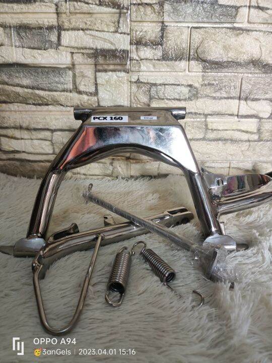 HONDA PCX 160 LOWERED(-1inch)STAINLESS SIDE&CENTER STAND W.SPRING&AXLE ...